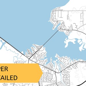 Printable Map of Ross Barnett Reservoir, Mississippi, US - Instant ...