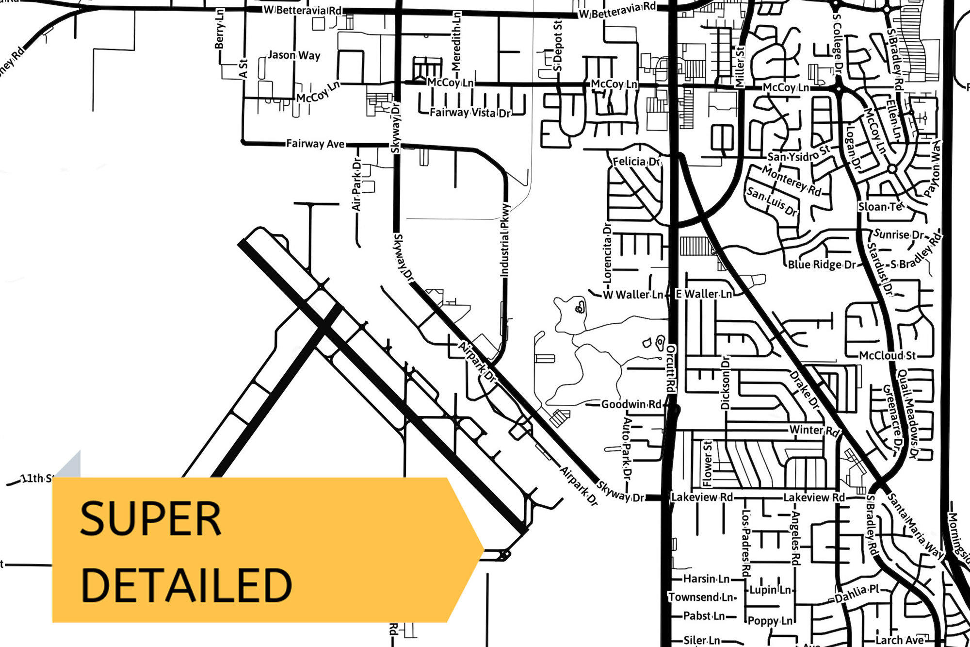 Printable Map of Santa Maria California United States With - Etsy