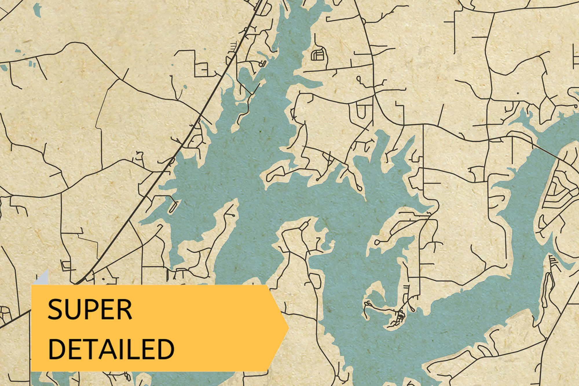 Vintage Style Map of Logan Martin Lake Alabama USA Instant - Etsy