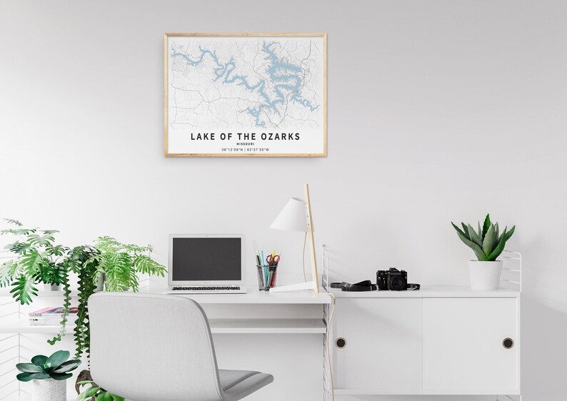 Custom Lake Map Print Lake House Art Digital Download - Etsy