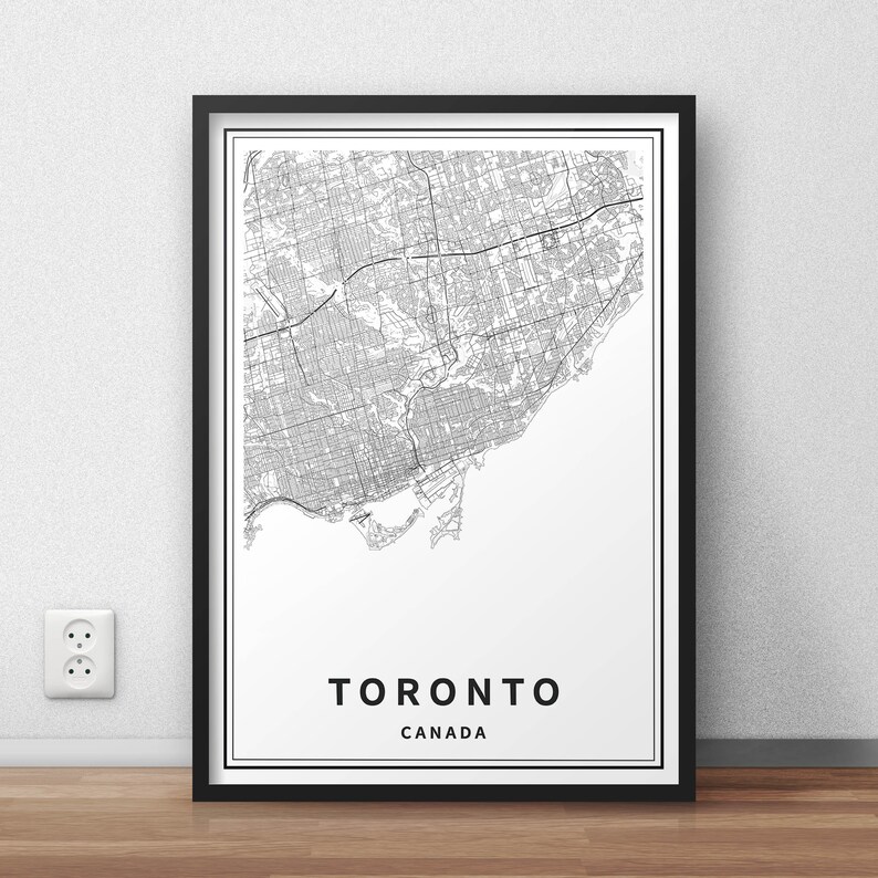 Printable Map of Toronto Canada Instant Download City Map | Etsy