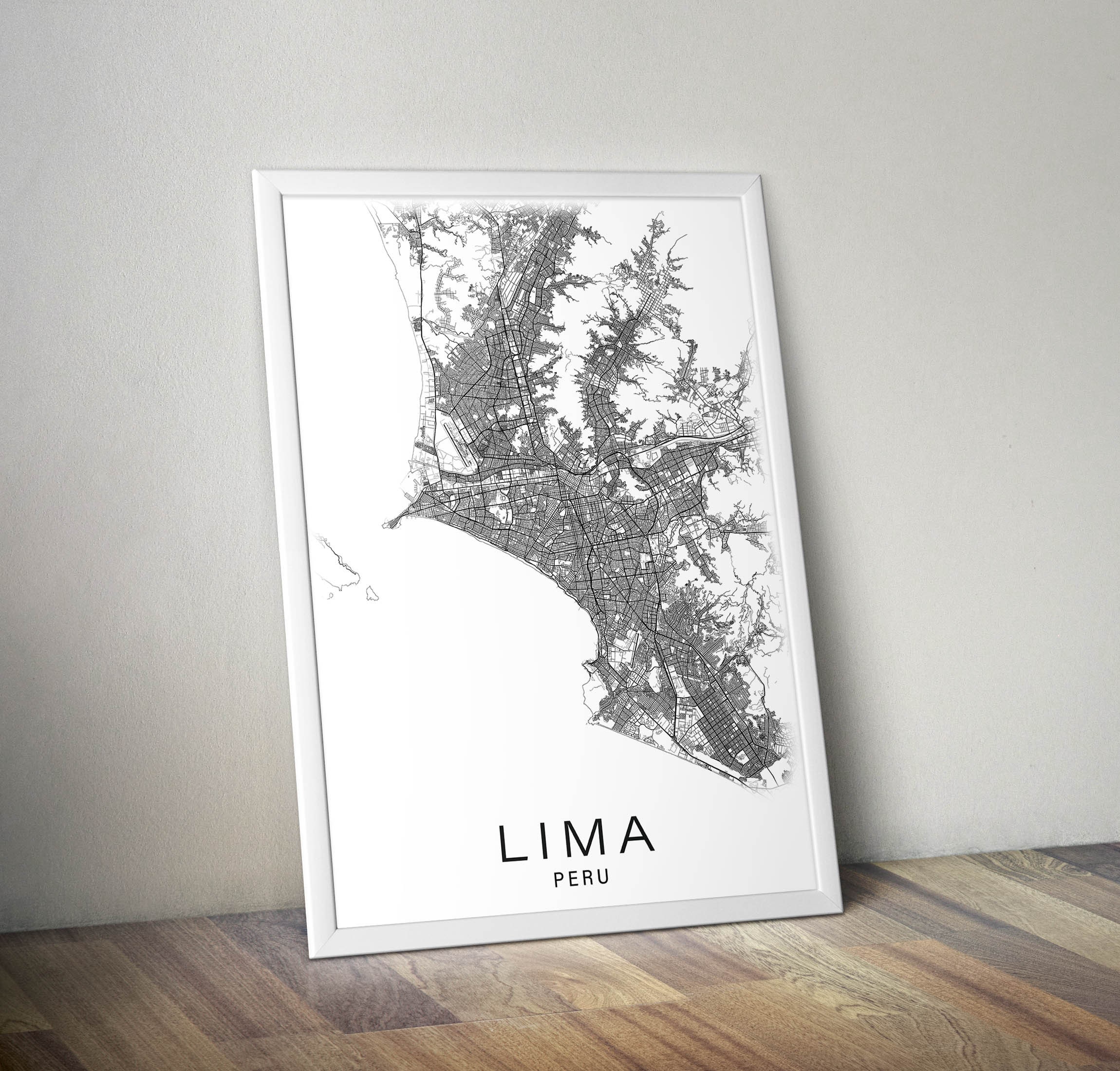 Printable Map of Lima Peru Instant Download City Street | Etsy