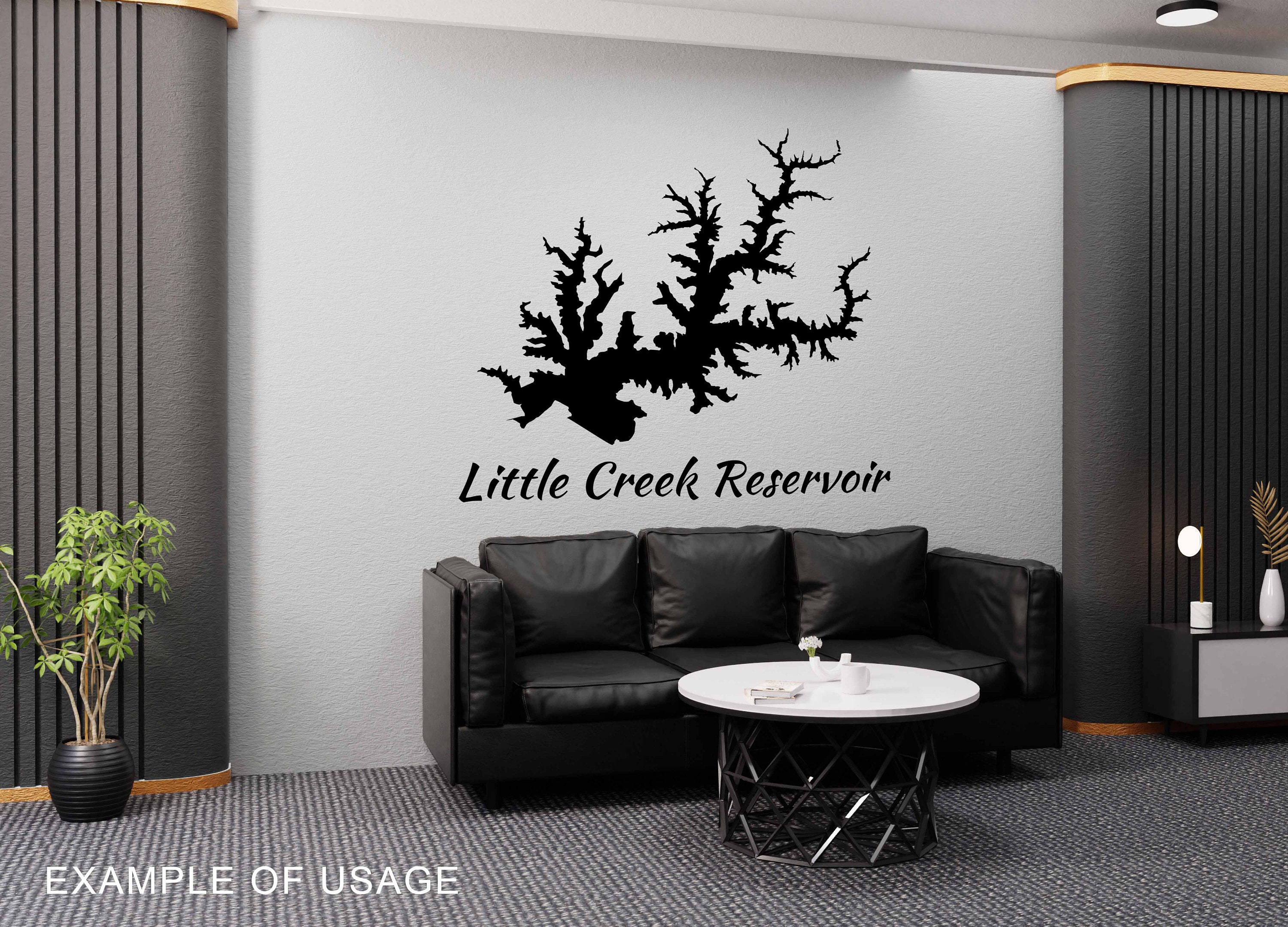 Little River Reservoir Virginia Map Vector File Instant - Etsy