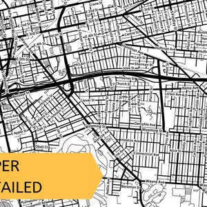 Printable Map of Dayton, Ohio, USA With Street Names Instant Download ...