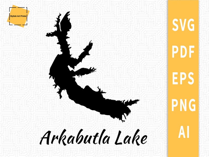Arkabutla Lake Map SVG Mississippi Map Vector File Instant - Etsy