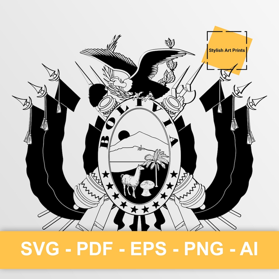 Bolivia Coat of Arms, Bolivia Vector Clipart - SVG \ PNG \ PDF ...
