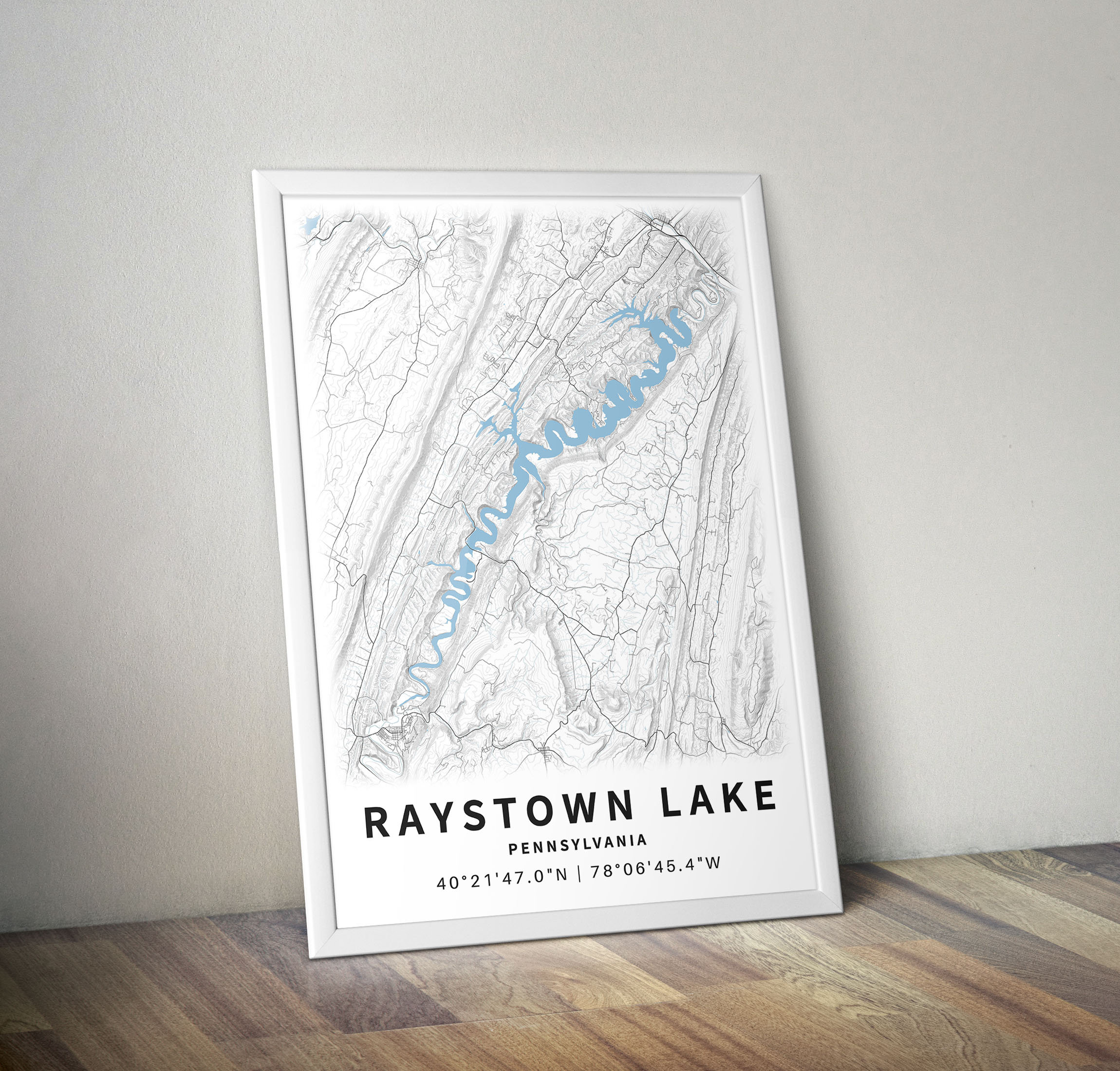Printable Map of Raystown Lake Pennsylvania United States | Etsy