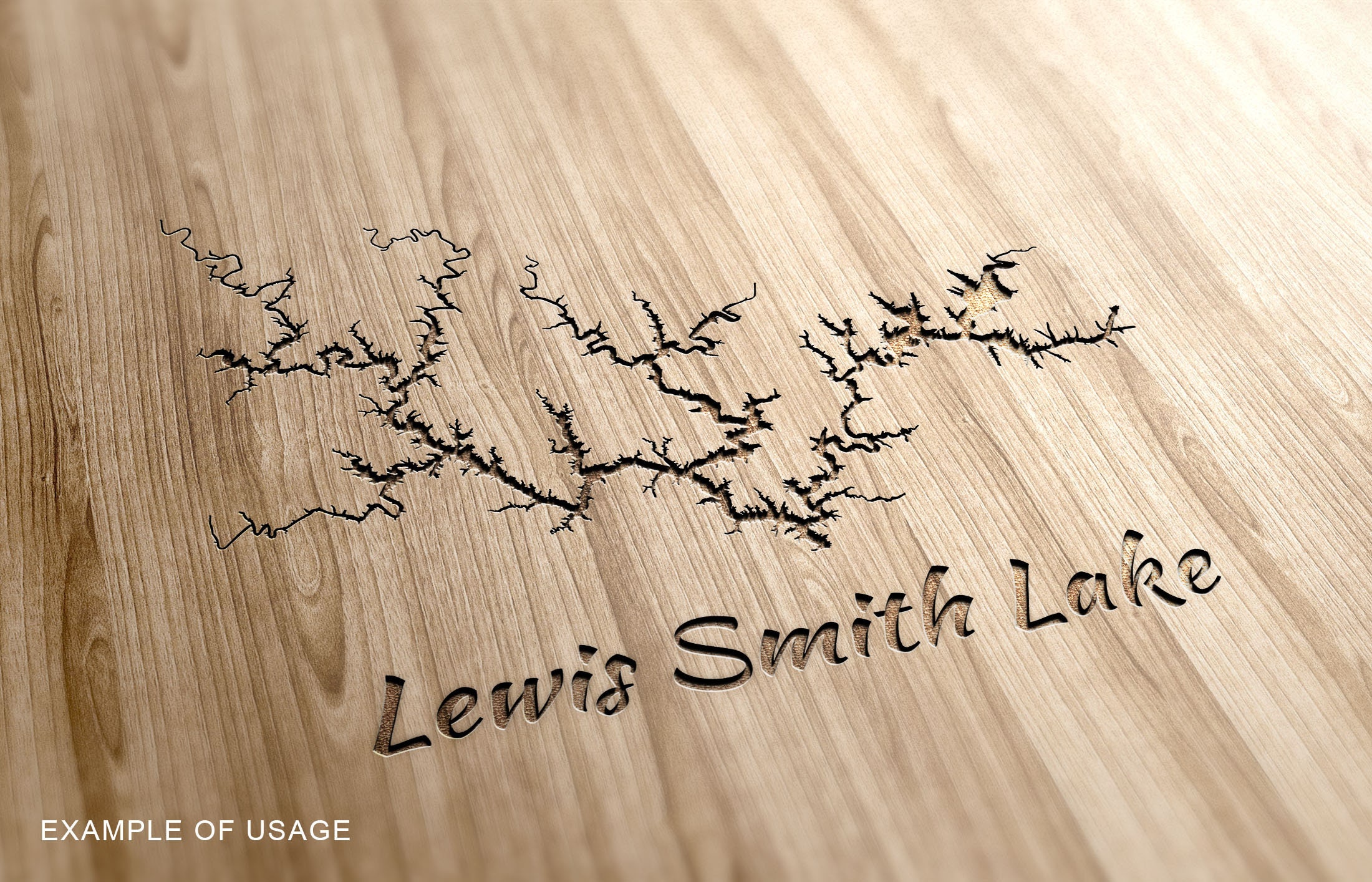 Lewis Smith Lake Alabama Map Vector File - Instant Download SVG \ DXF ...