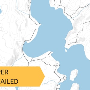 Printable Map of Haliburton Lake, Ontario, Canada Instant Download Lake ...