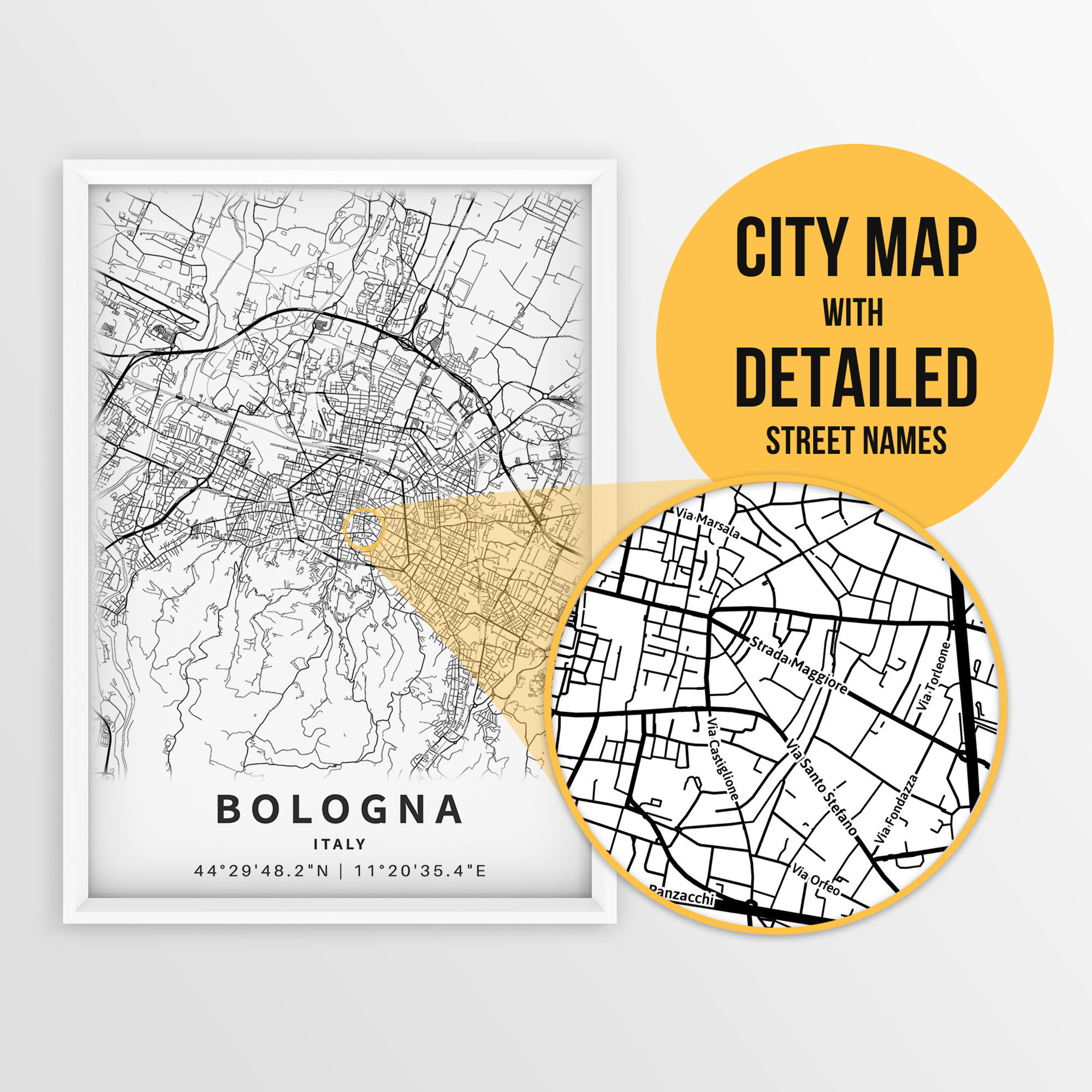 Mapa De Bolonia Detallado Mapa De Calle Mapa Archidona Plano