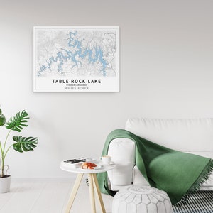 Custom Lake Map Print, Lake House Art - Digital Download \ Lake Poster ...