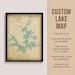 Custom Lake Map Print, Lake House Art - Digital Download \ Lake Poster ...