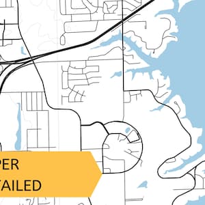 Printable Map of Lake Springfield, Illinois, US Instant Download Lake ...