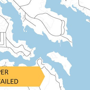 Printable Map of Lake Tyler, Texas, US - Instant Download \ Lake Map ...