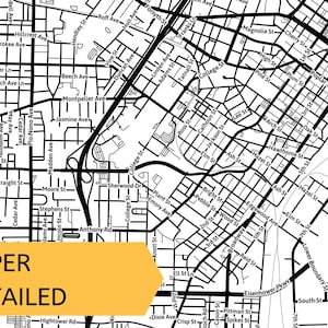 Printable Map of Macon, Georgia, USA With Street Names - Instant ...