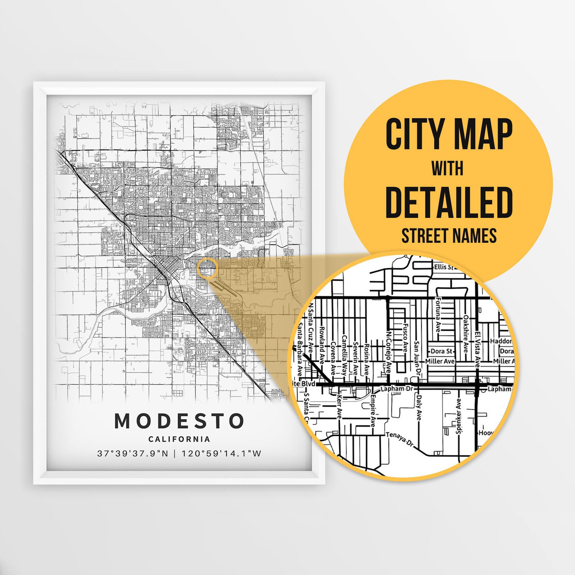 Modesto City Map