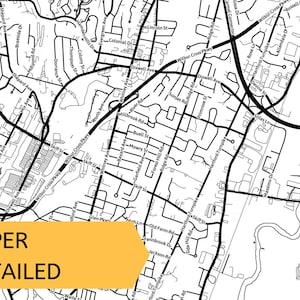 Printable Map of Hamden, Connecticut, USA With Street Names - Instant ...