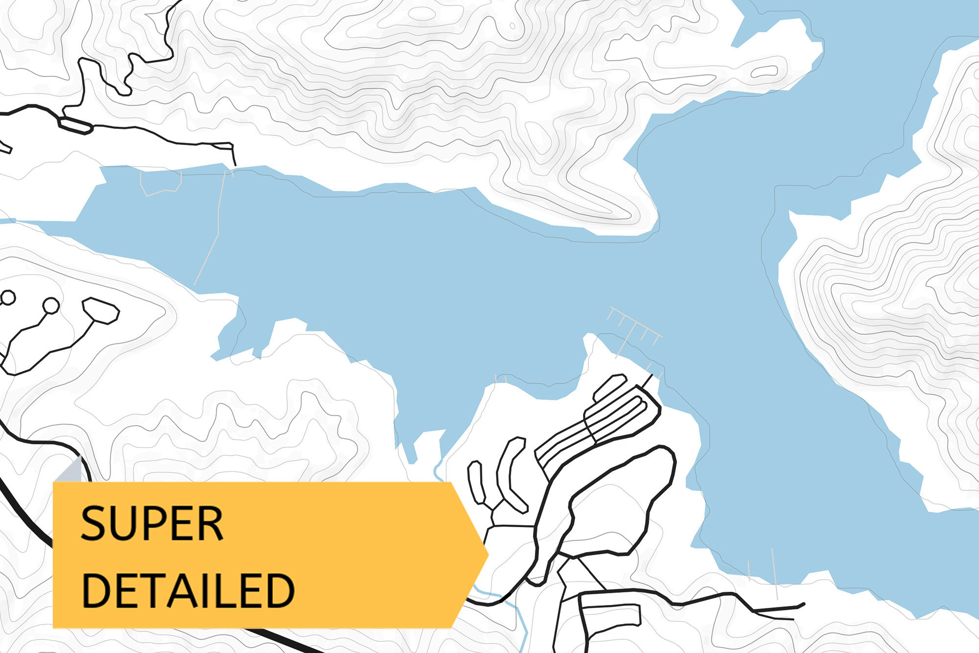 Printable Map of Silverwood Lake California USA Instant | Etsy