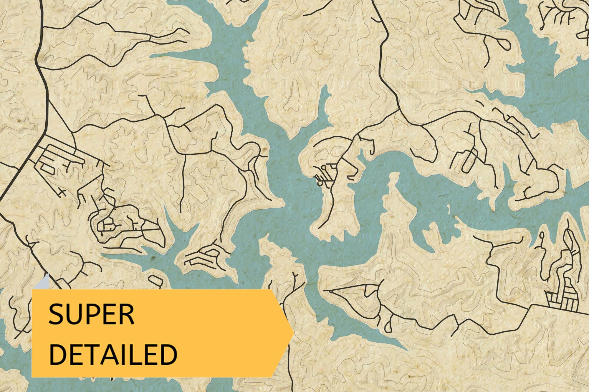 Vintage Style Map of Nolin Lake Kentucky USA Instant - Etsy