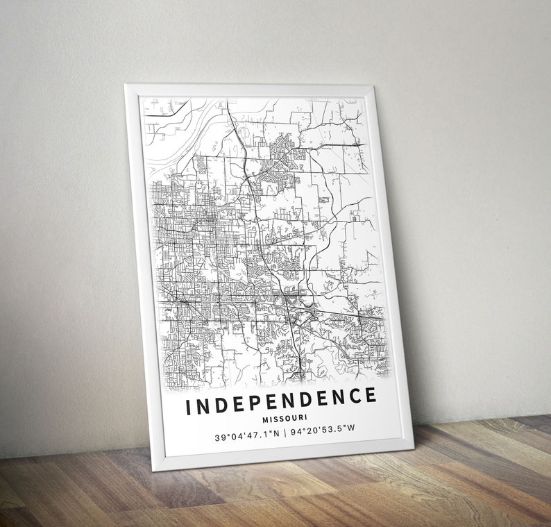 Printable Map of Independence, Missouri, USA With Street Names ...