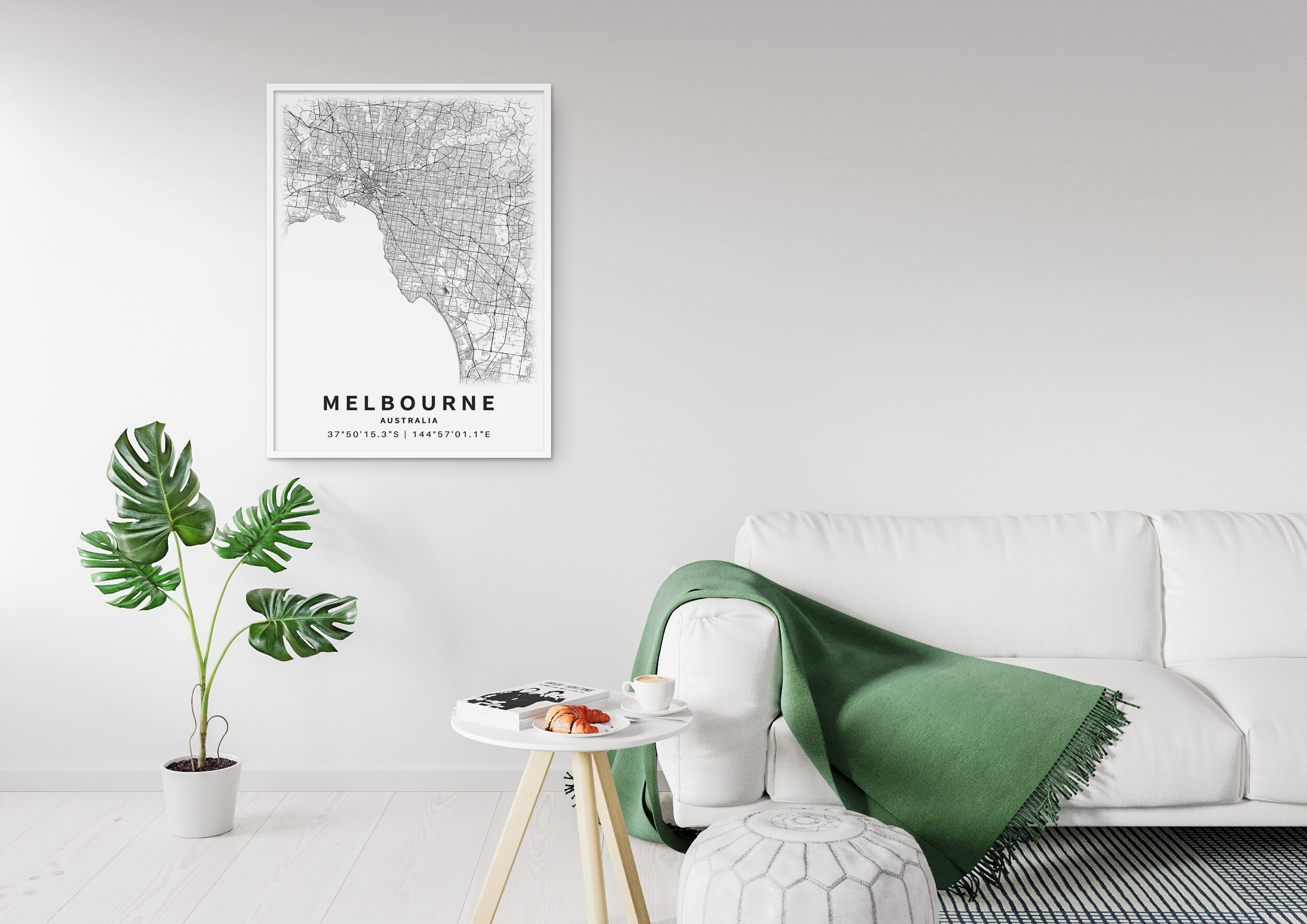 Printable Map of Melbourne, Victoria, Australia With Street Names ...
