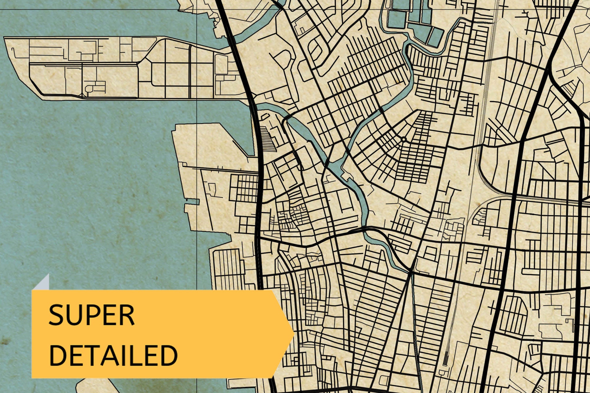 Printable Vintage Style Map of Manila Philippines Instant | Etsy
