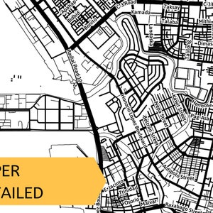 Printable Map of Manila, Philippines With Street Names - Instant ...