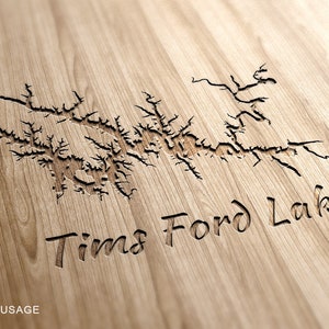 Tims Ford Lake Map SVG, Tennessee Map Vector File - Instant Download ...
