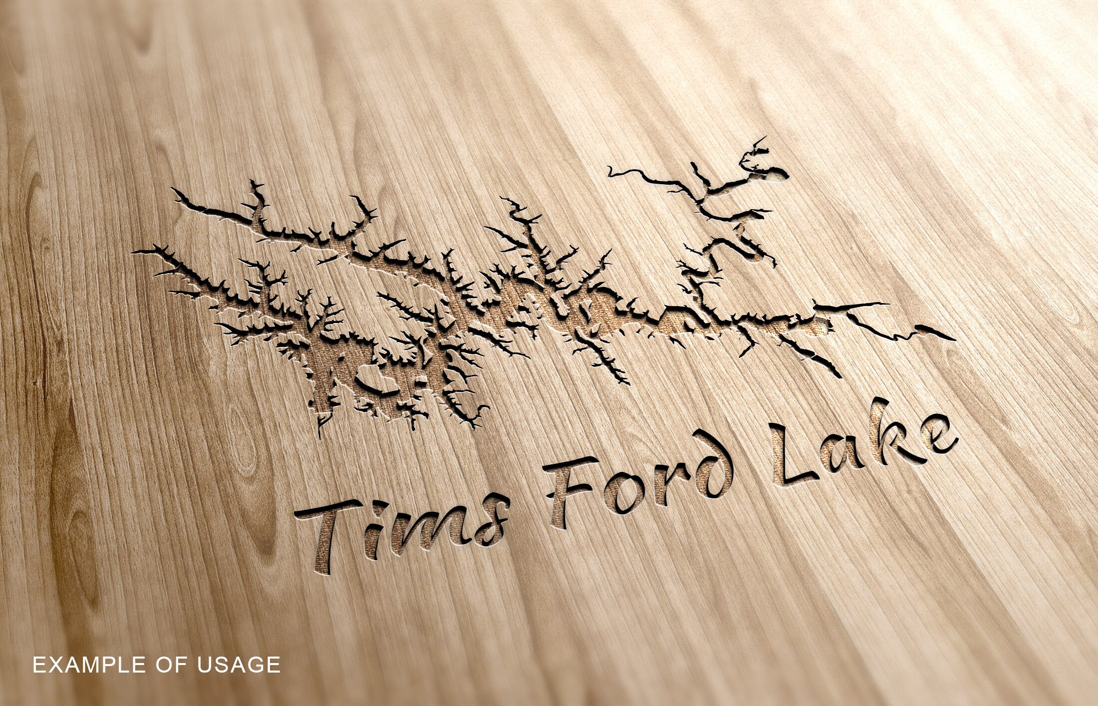 Tims Ford Lake Map SVG, Tennessee Map Vector File - Instant Download ...