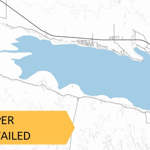 Printable Map of Lake Mcconaughy, Nebraska, US - Instant Download ...