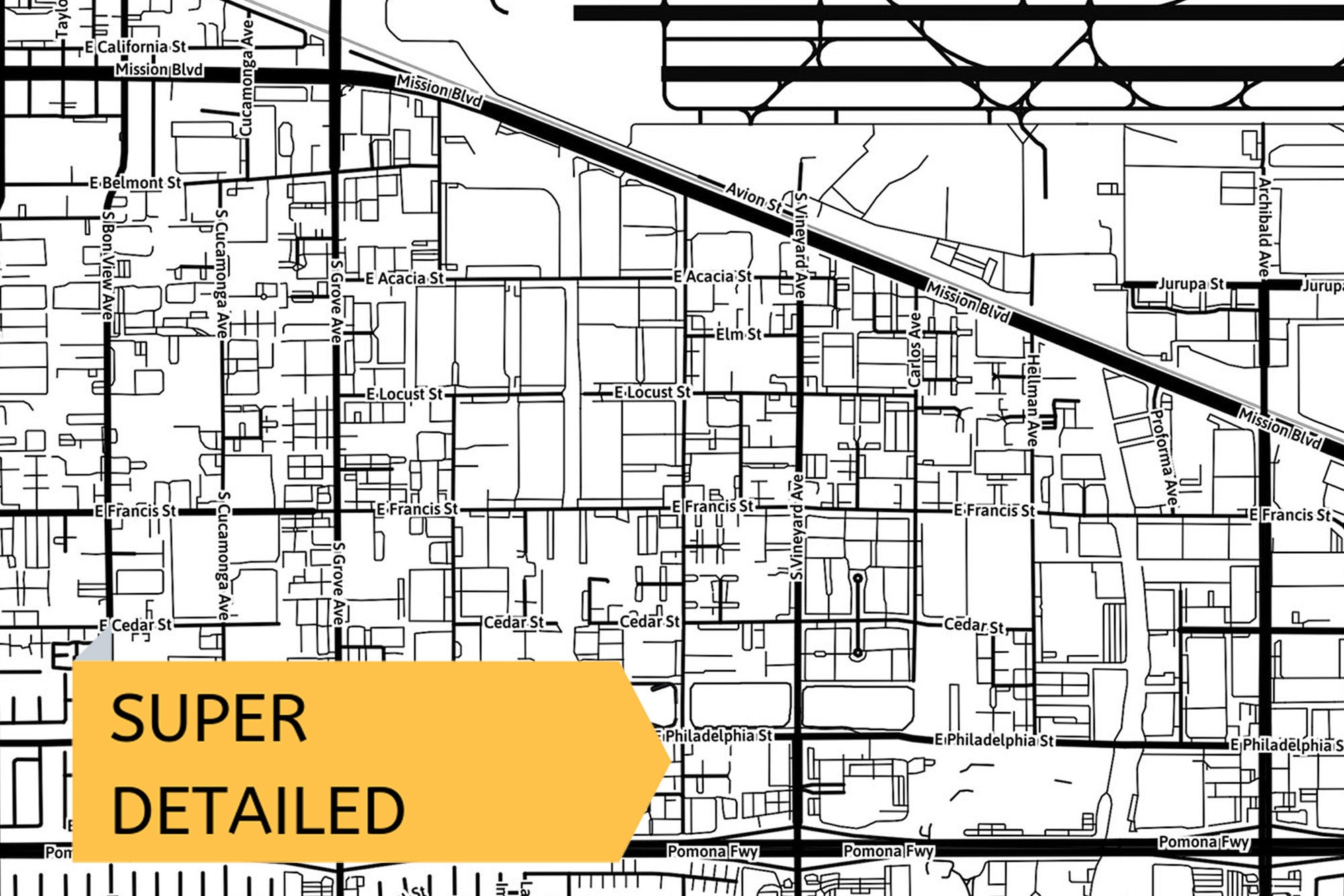 Detailed Map Of Ontario California