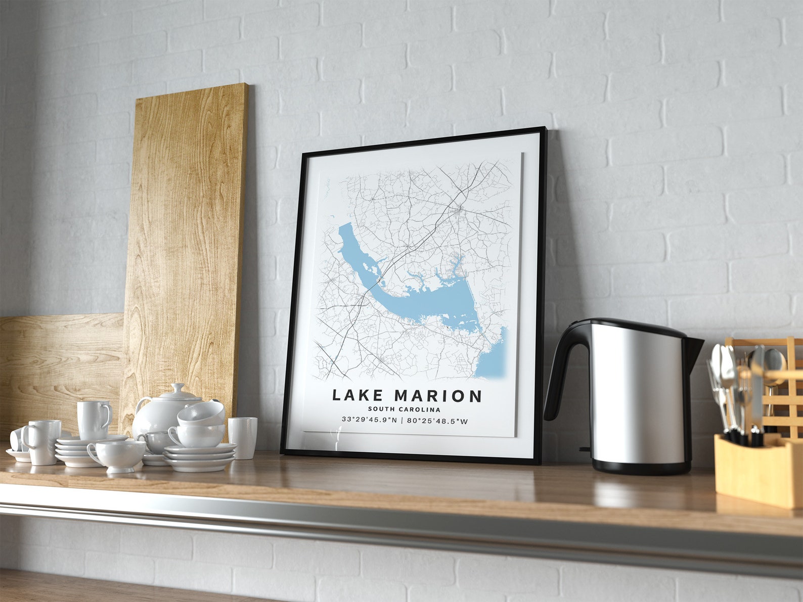 Printable Map of Lake Marion South Carolina United States - Etsy