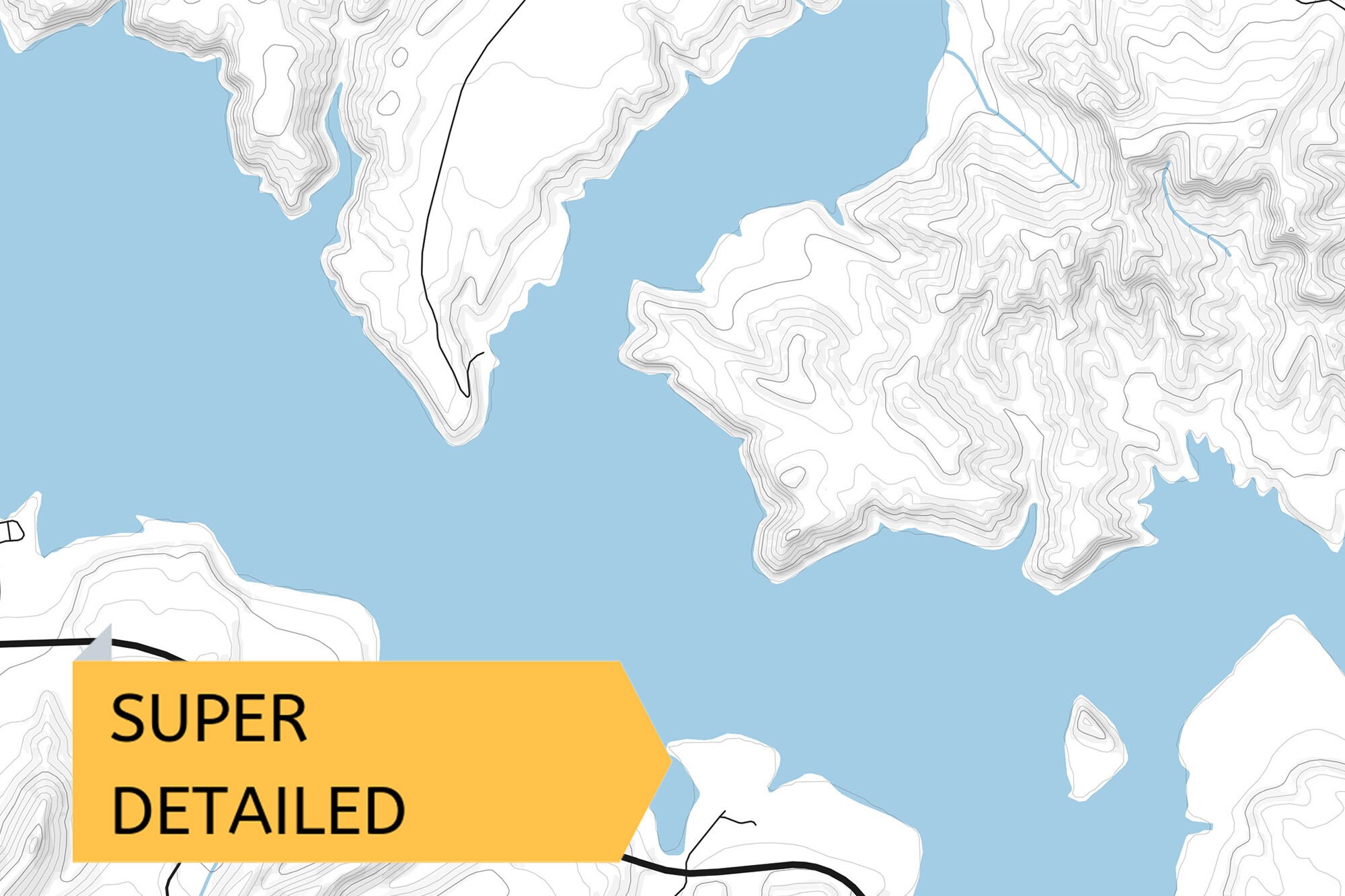 Printable Map of Cachuma Lake, California, US - Instant Download \ Lake ...