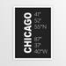 Chicago Coordinates Poster, Printable GPS Wall Art – Chicago Print ...