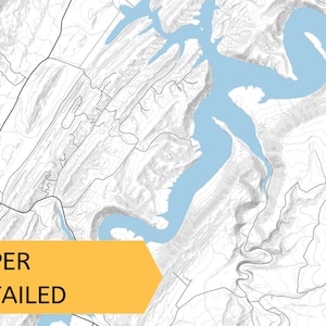Printable Map of Raystown Lake, Pennsylvania, US - Instant Download ...