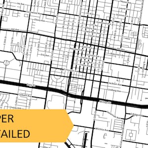 Printable Map of Mcallen, Texas, USA With Street Names - Instant ...