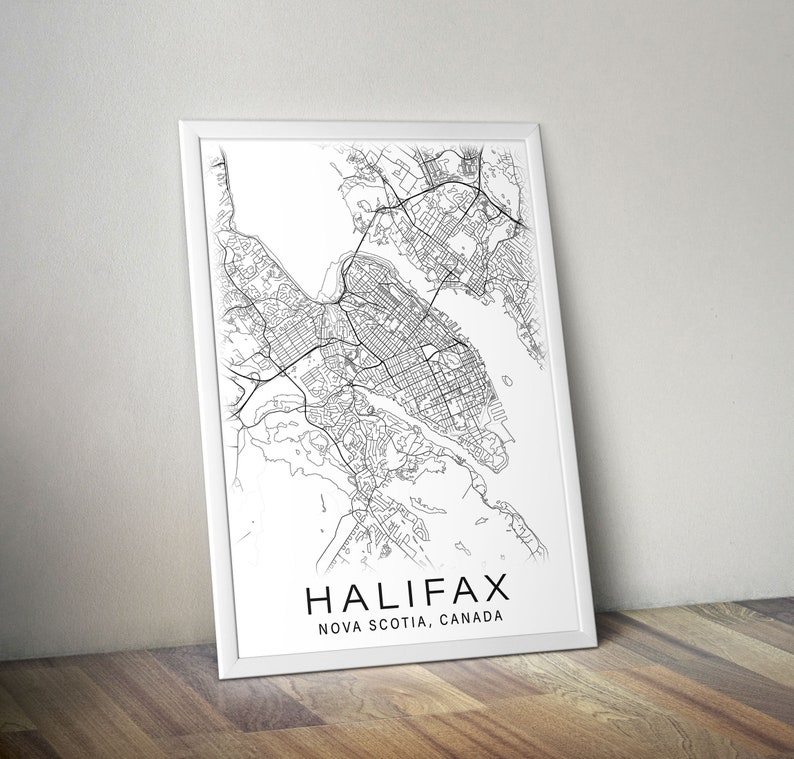 Printable Map of Halifax Nova Scotia NS Canada Instant - Etsy