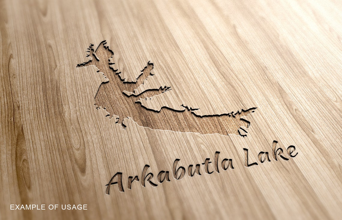 Arkabutla Lake Map SVG Mississippi Map Vector File Instant - Etsy