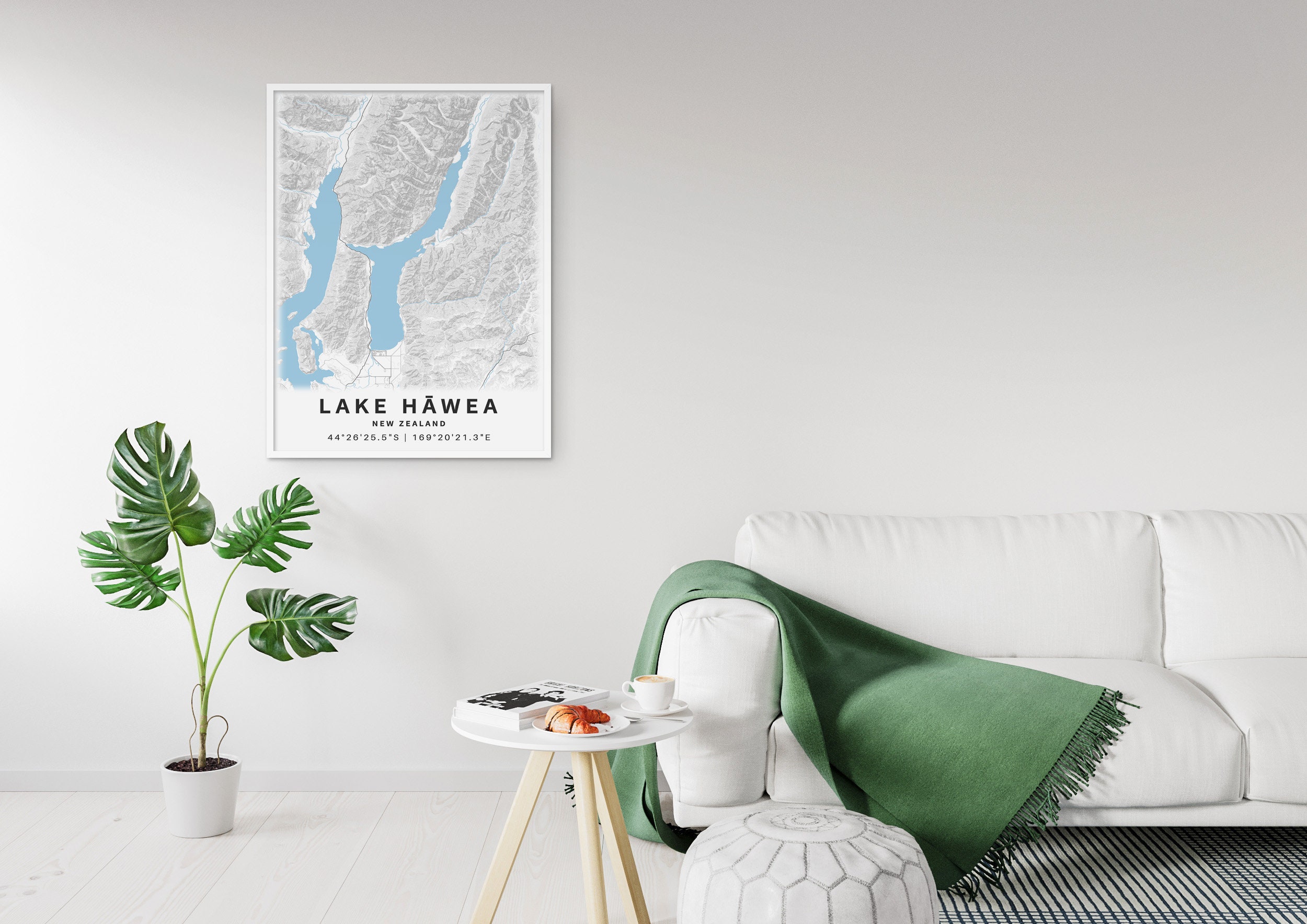 Printable Map of Lake Hāwea Otago New Zealand Instant - Etsy