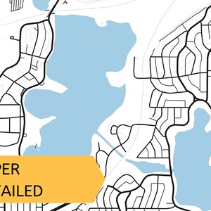 Printable Map of Bde Maka Ska, Lake Harriet, Minnesota - Instant ...