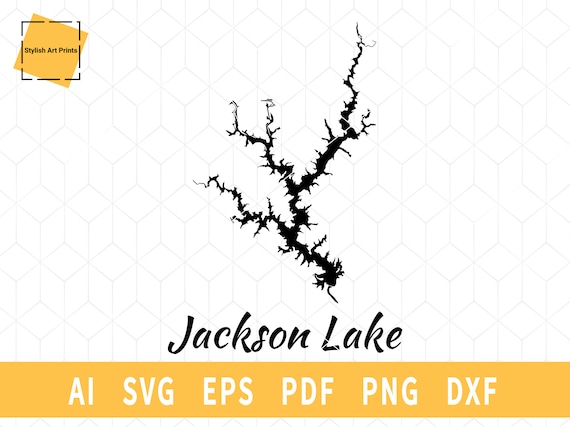 Jackson Lake Map SVG Georgia Map Vector File Instant - Etsy