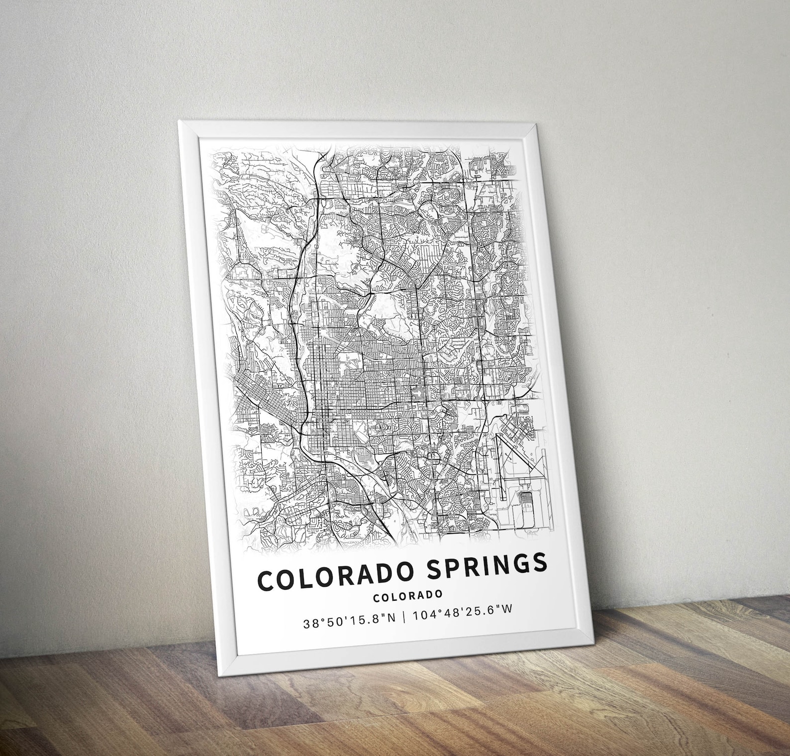Printable Map of Colorado Springs CO With Street Names - Etsy