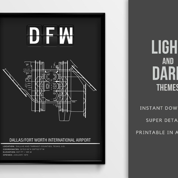 Dfw Airport Wall Art - Etsy