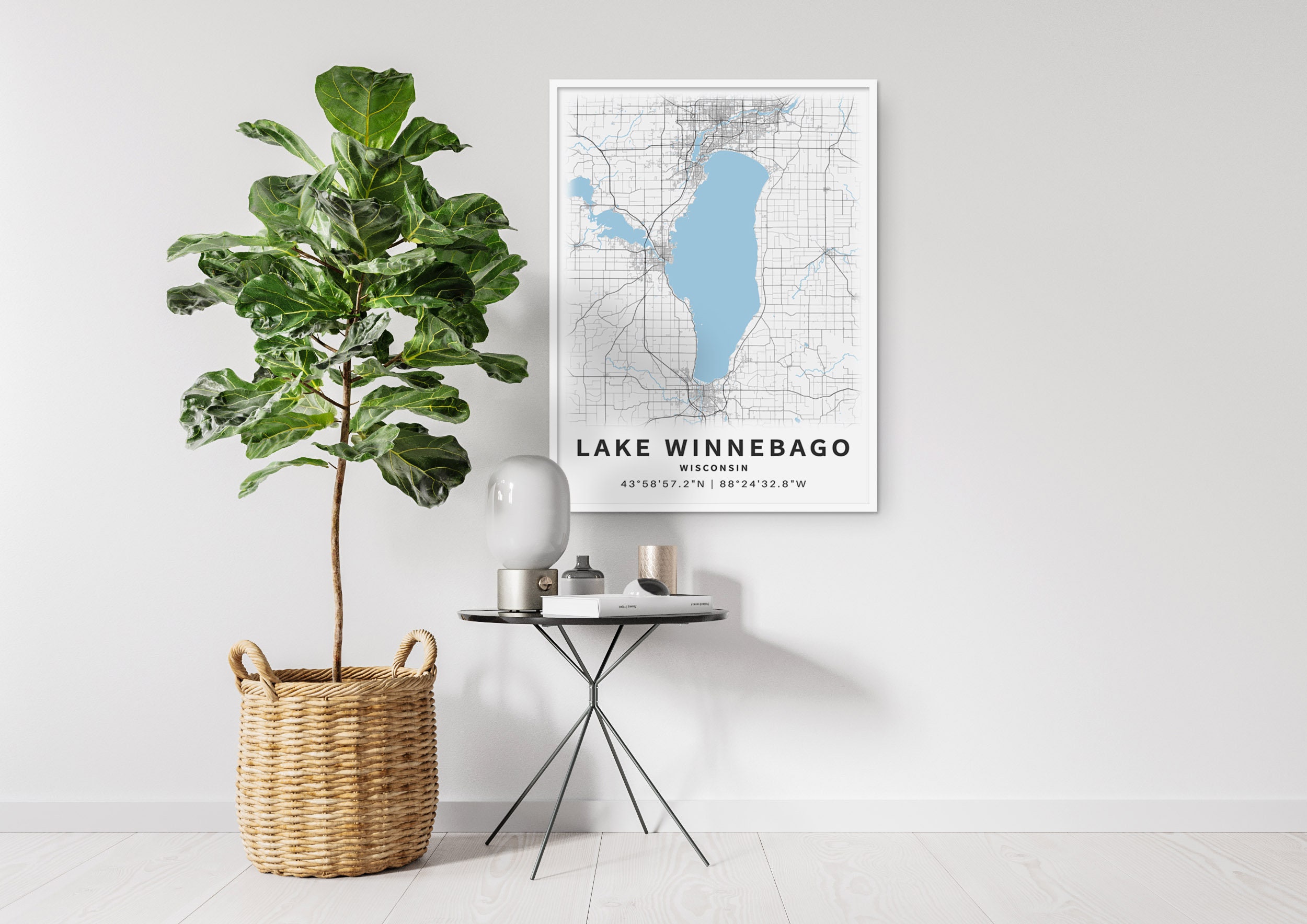 Mapa Del Lago Winnebago