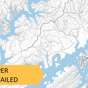 Printable Map Norris Lake, Tennessee, US - Instant Download \ Lake Map ...