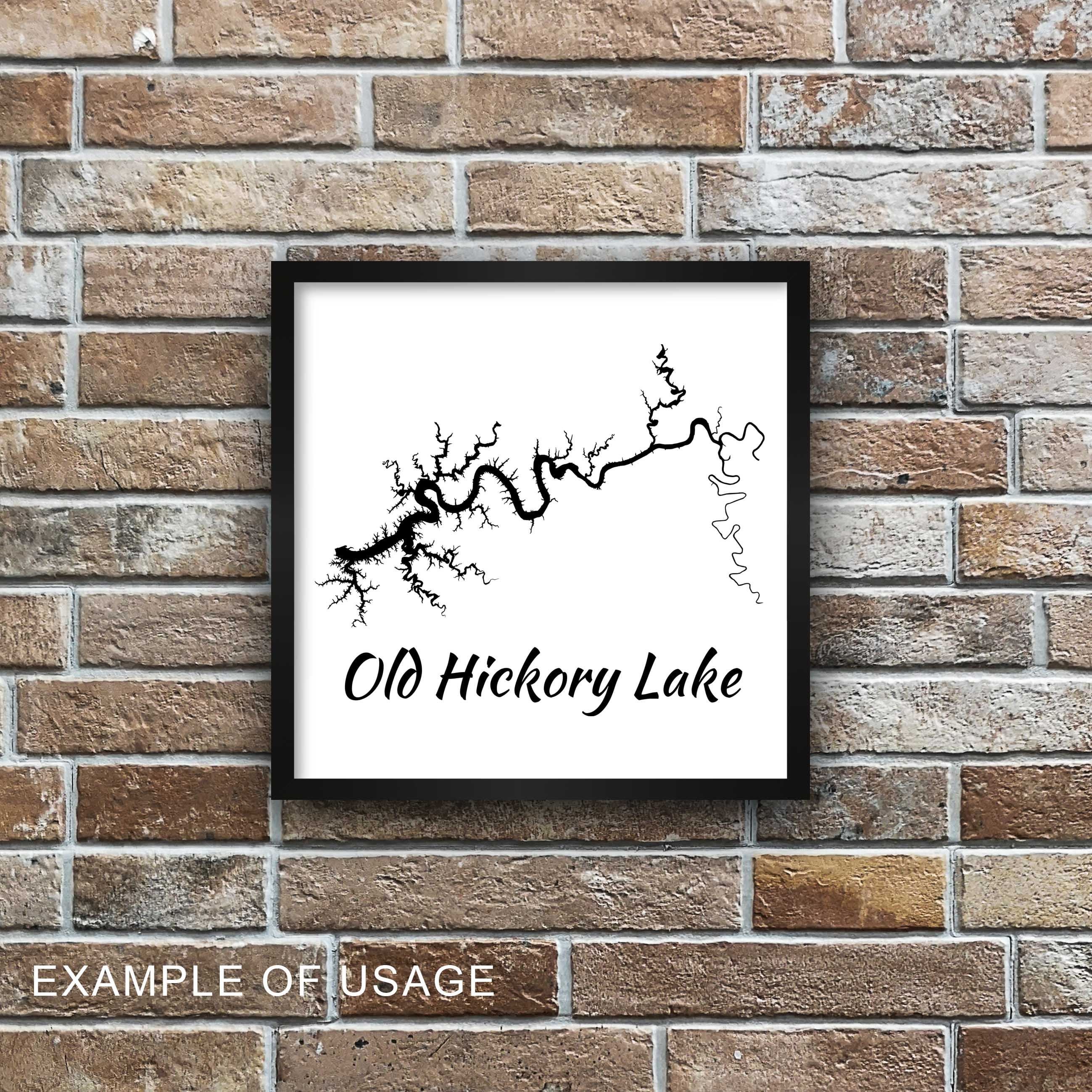 Old Hickory Lake Map SVG, Tennessee Map Vector File - Instant Download ...