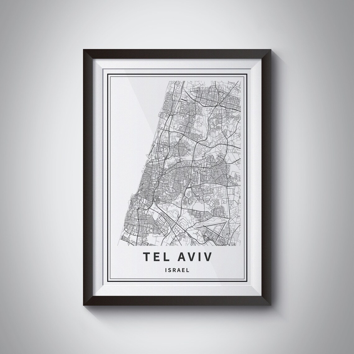 Printable Map of Tel Aviv Israel Instant Download City | Etsy