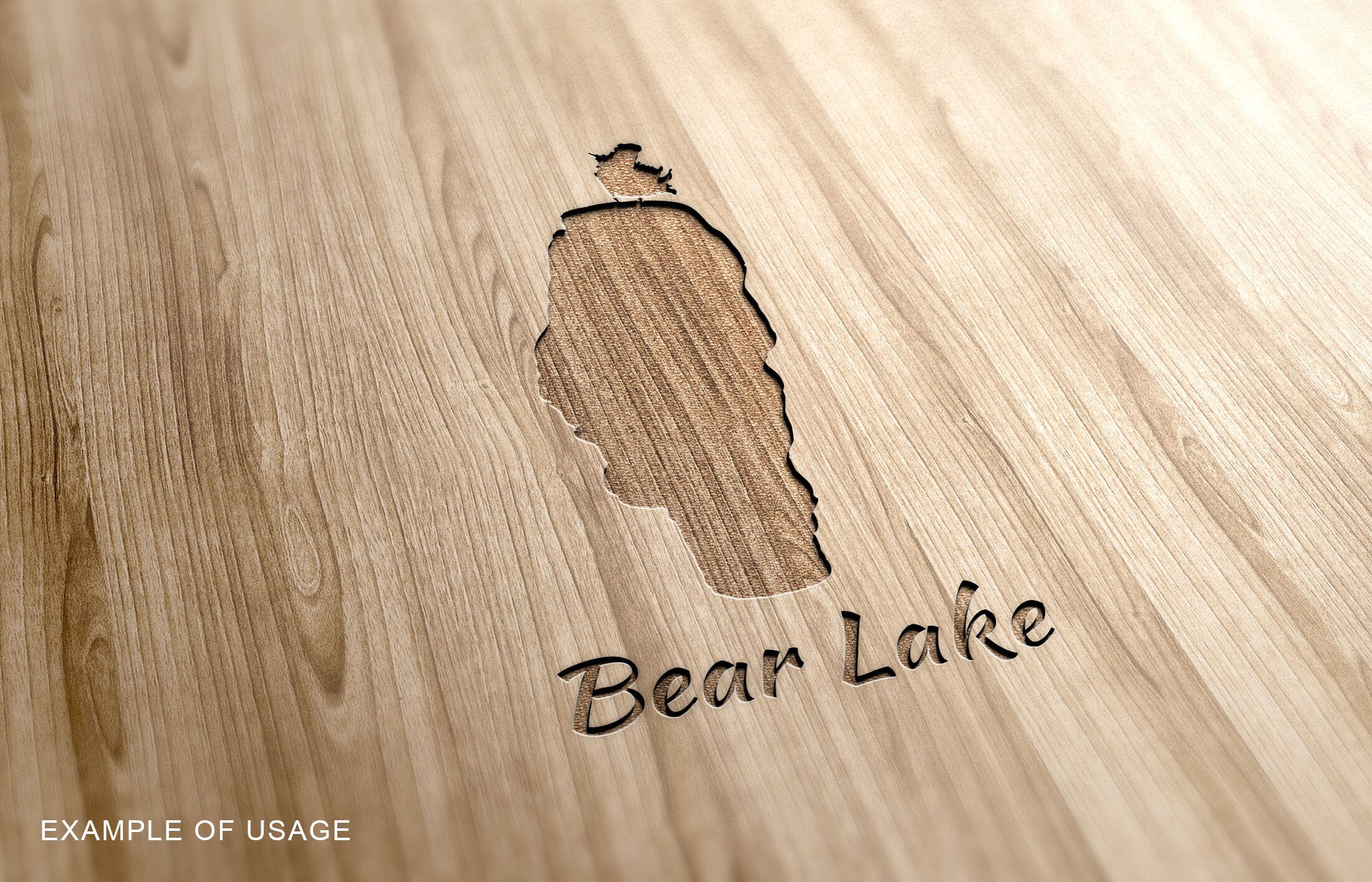 Bear Lake Map SVG, Idaho and Utah Lake Map Vector File - Instant ...