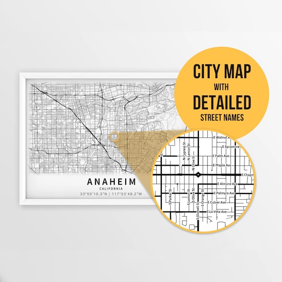 Anaheim California Map
