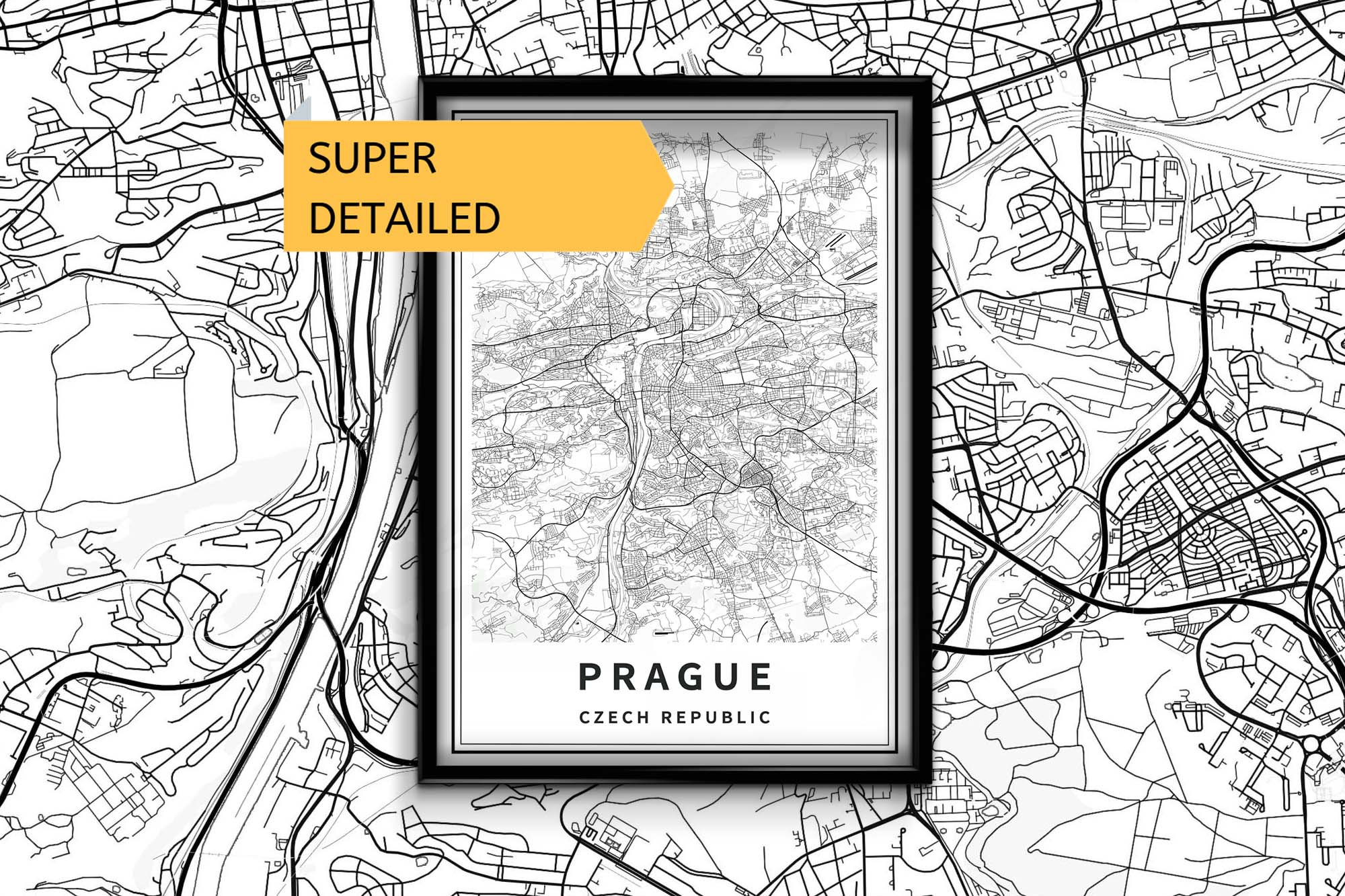 Printable Map of Prague Czech Republic Instant Download | Etsy